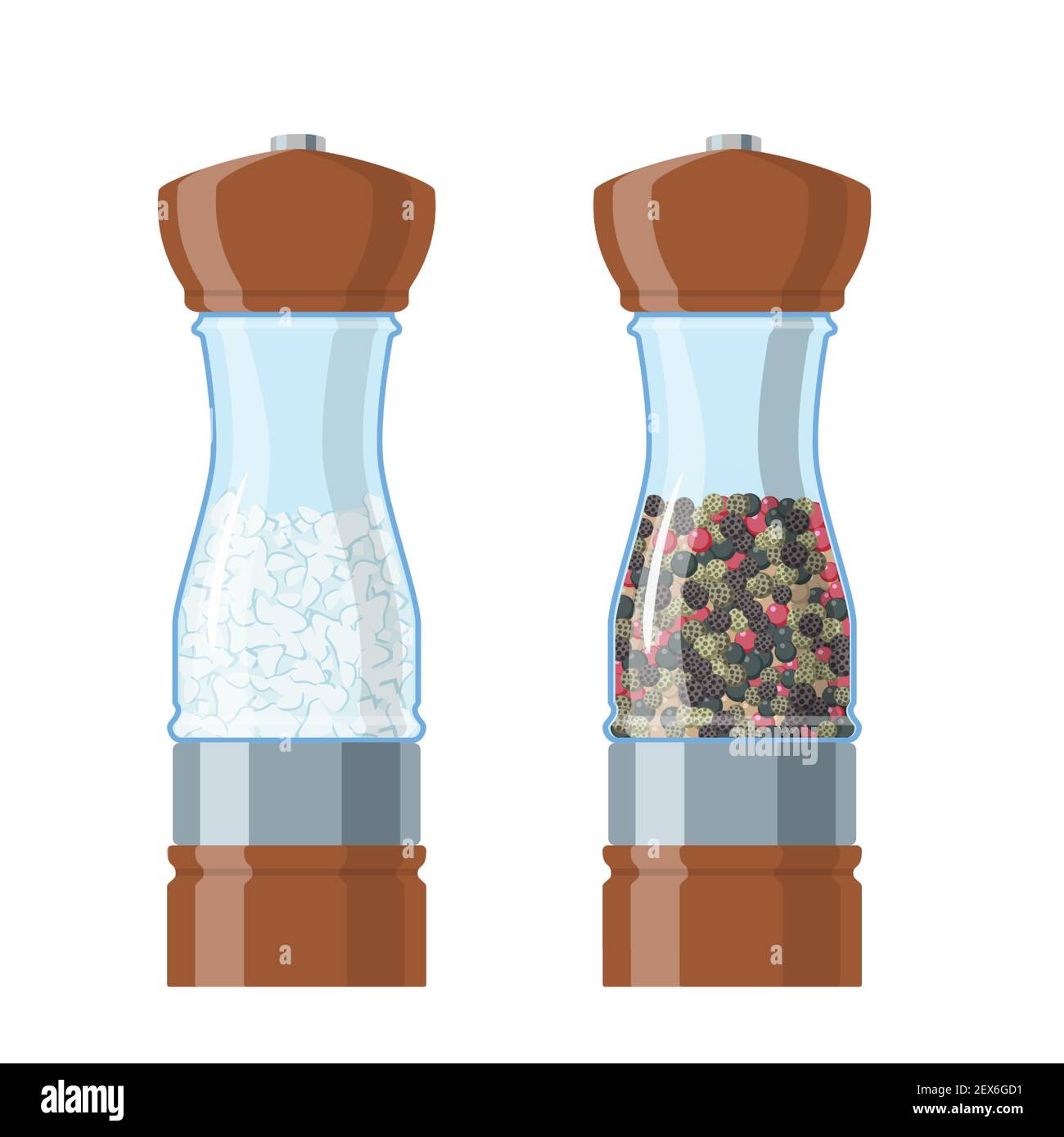 Black pepper grinder spice Stock Vector Images - Alamy