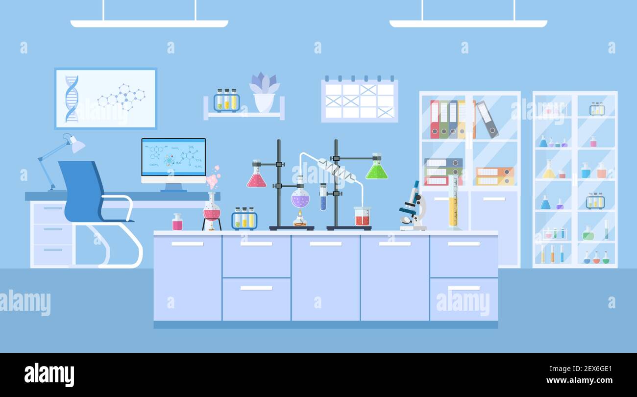Hospital laboratory scientist workplace Stock Vector Images - Alamy