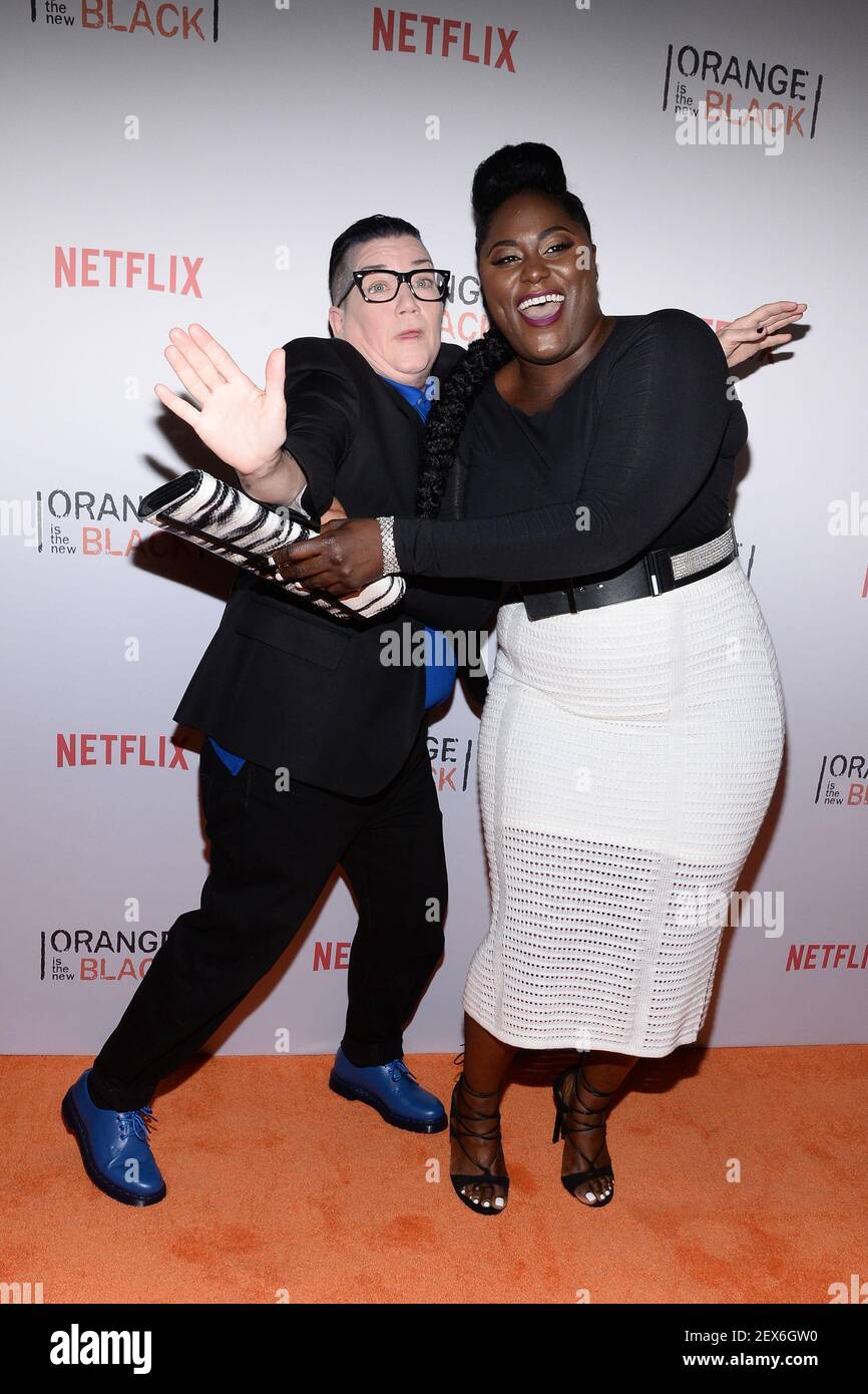(L-R) Actors Lea Delaria and Danielle Brooks attend NETFLIX brings "ORANGECON" to NYC to ...