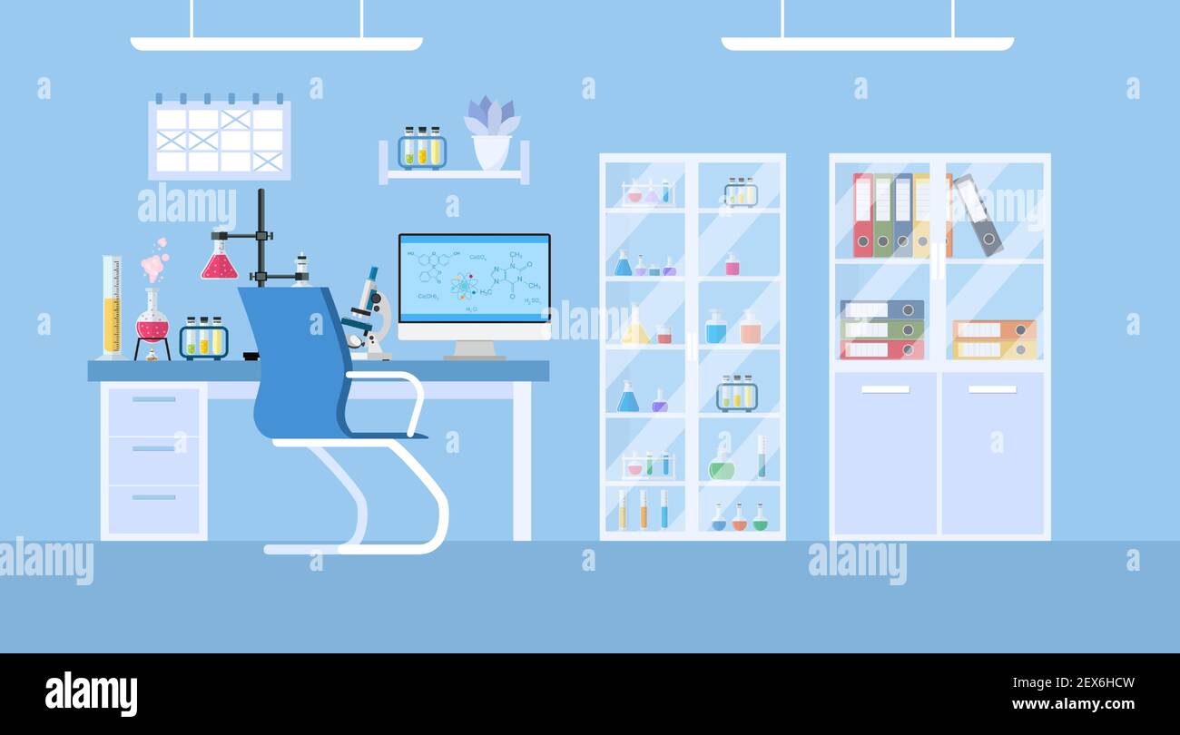Hospital laboratory scientist workplace Stock Vector Images - Alamy