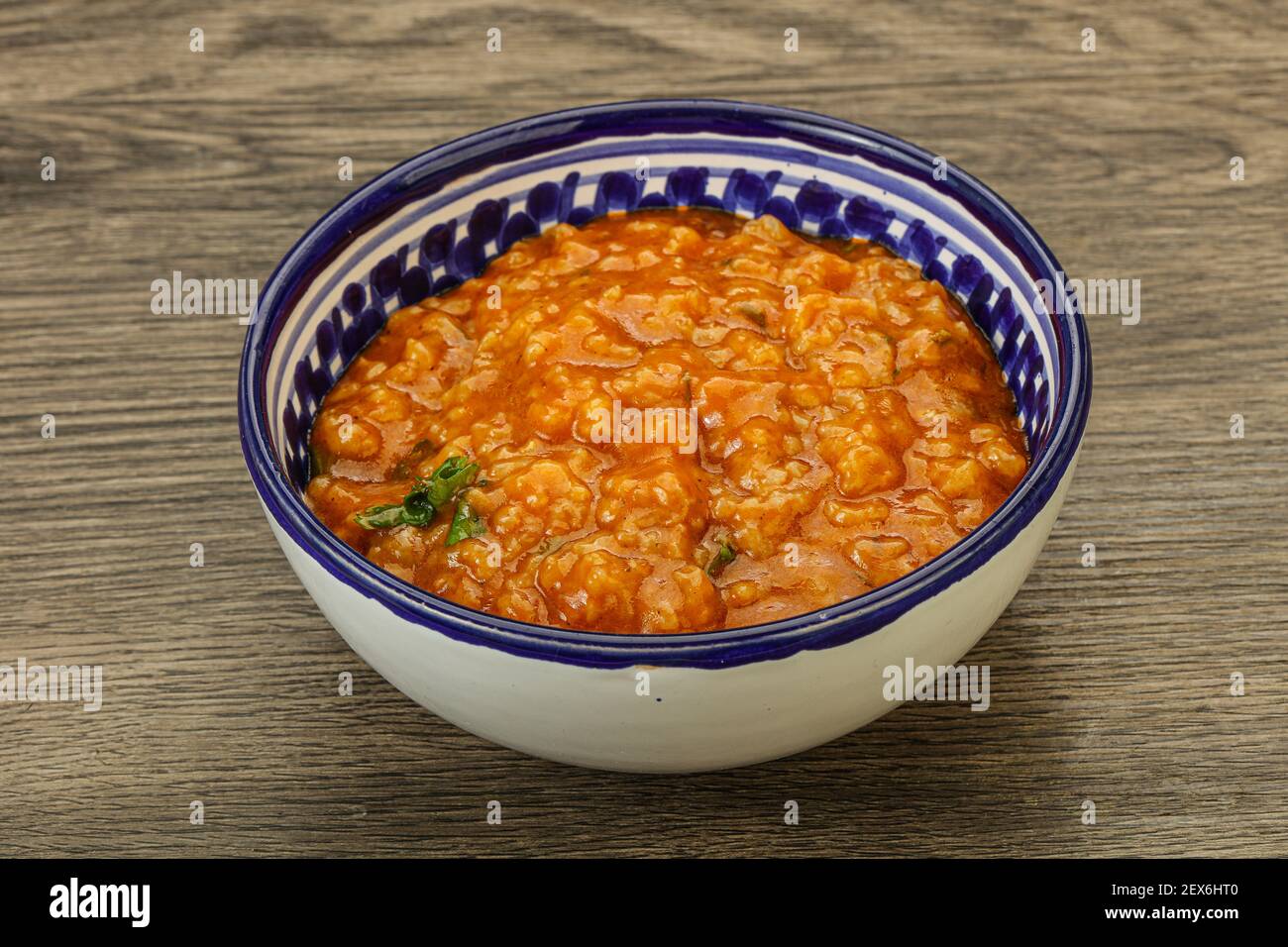 Traditional Georgian Kharcho soup with meat and spices Stock Photo - Alamy