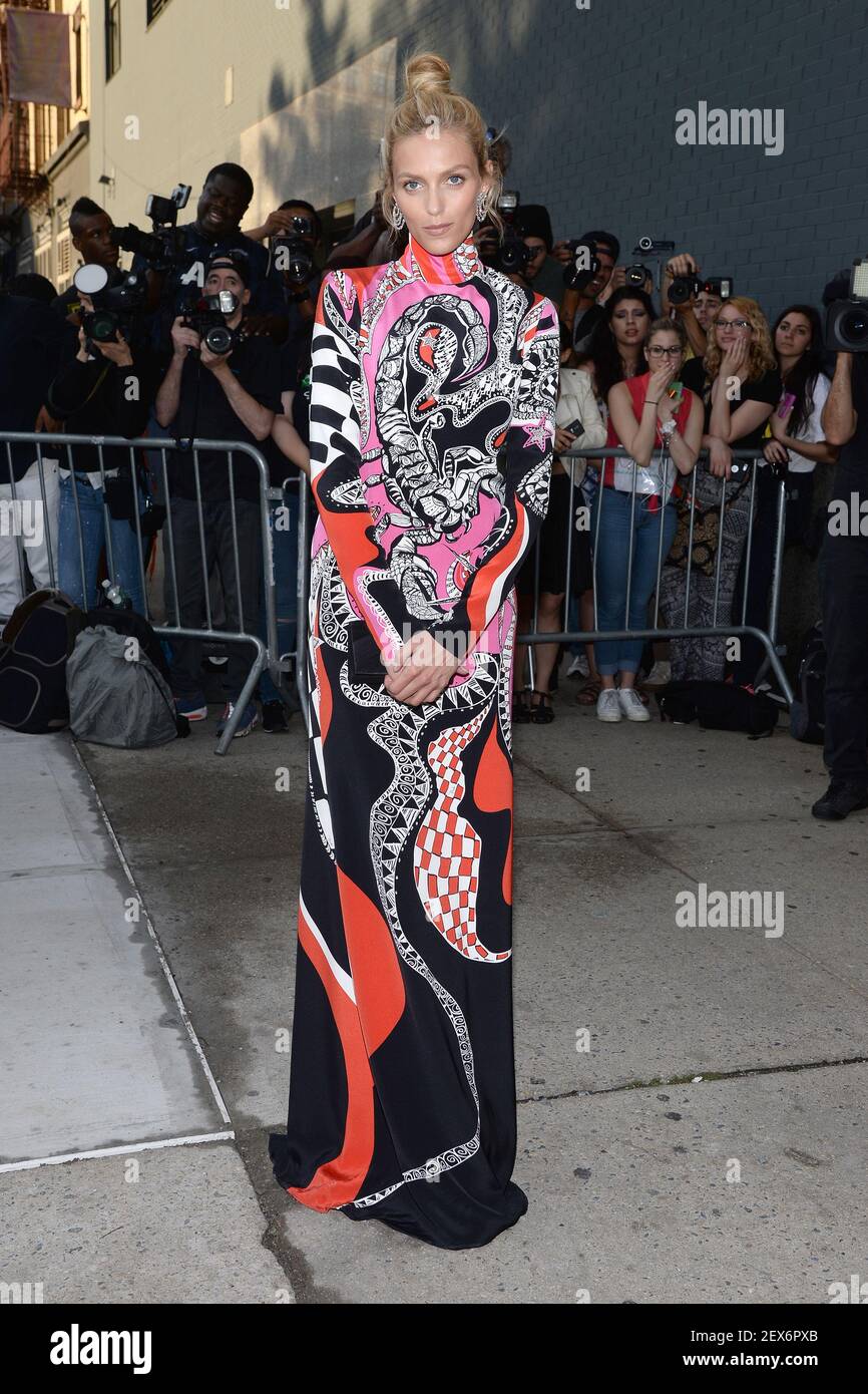 Model Anja Rubik attends the amfAR 6th New York Inspiration Gala ...