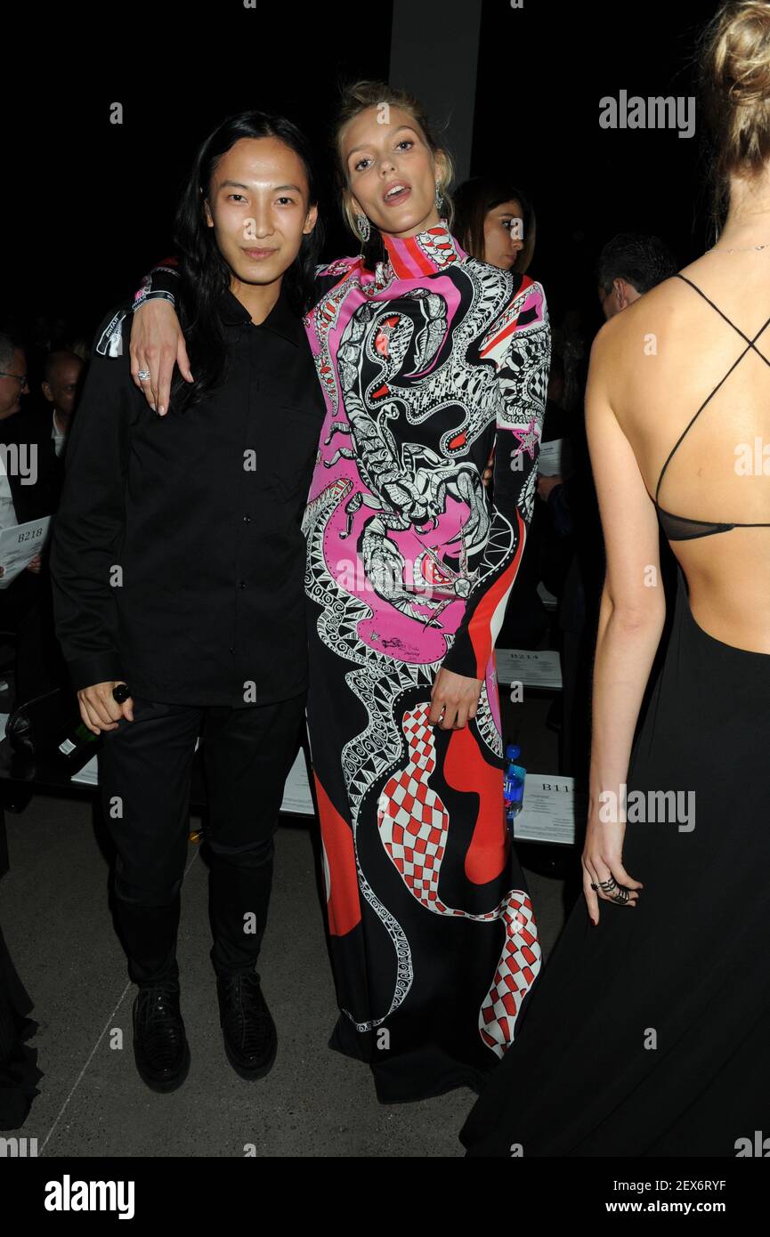 Anja Rubik, Alexander Wang during the amfAR Inspiration New York Gala ...