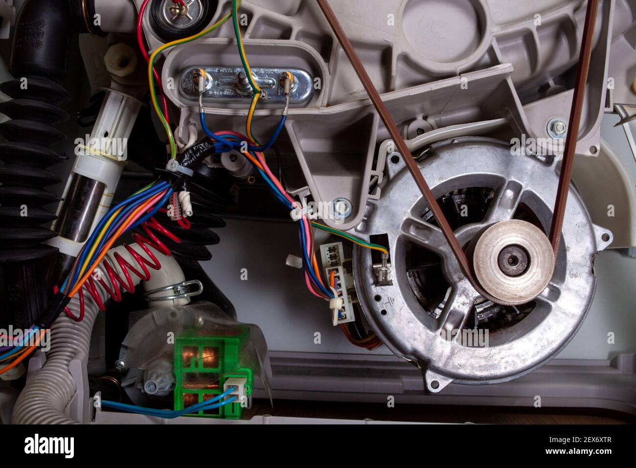 washing machine disassembled with open enclosure is ready for service ...