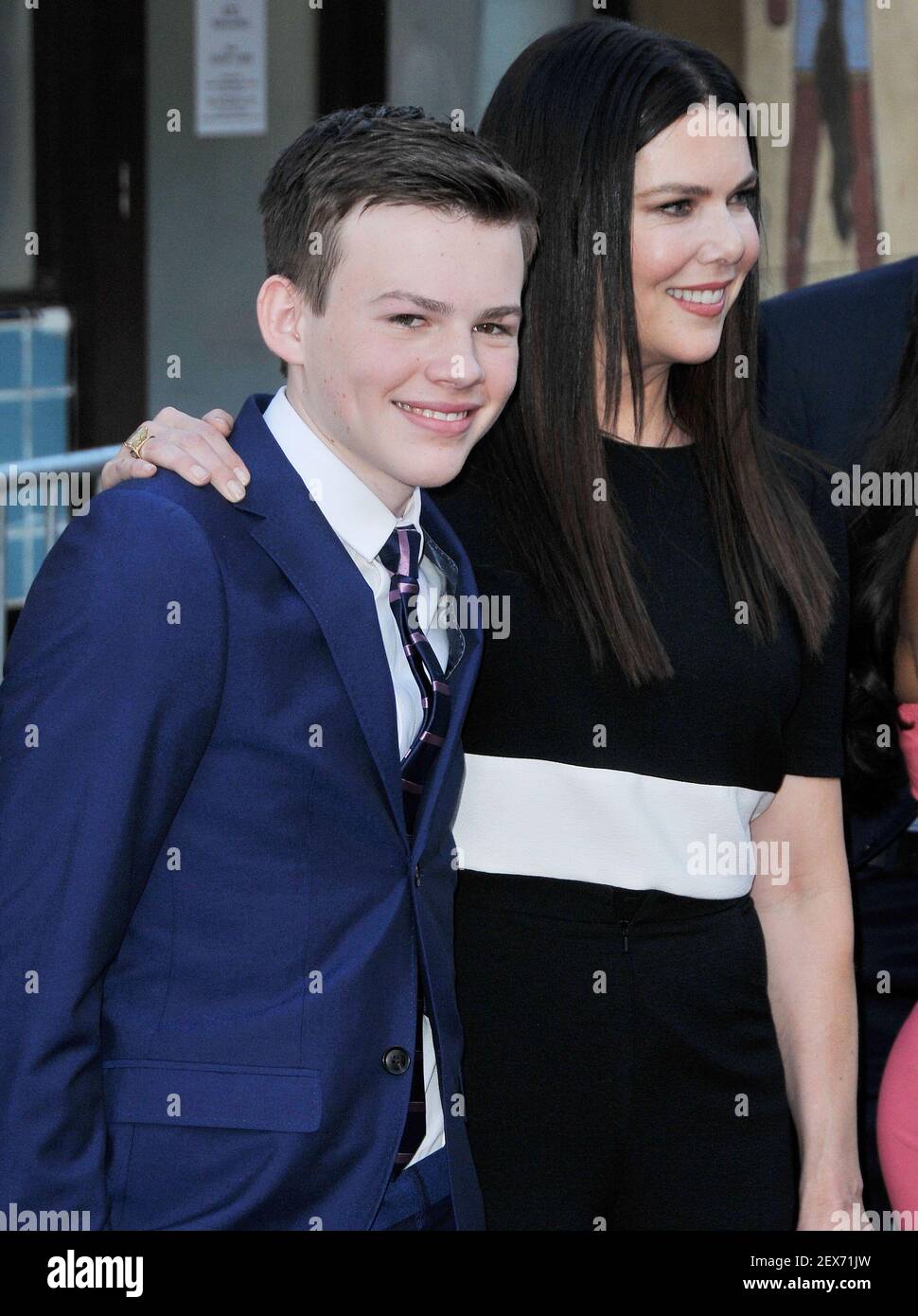 (L-R) Josh Wiggins and Lauren Graham arrives at the "Max" Los Angeles ...