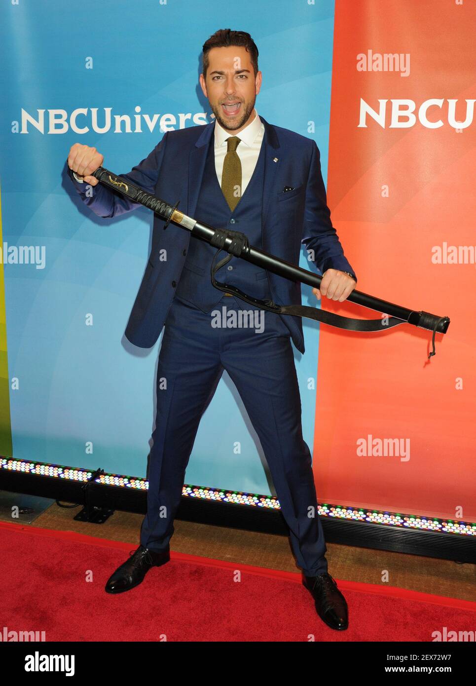 Zachary Levi attends the 2015 NBC Universal New York Summer Press Day ...