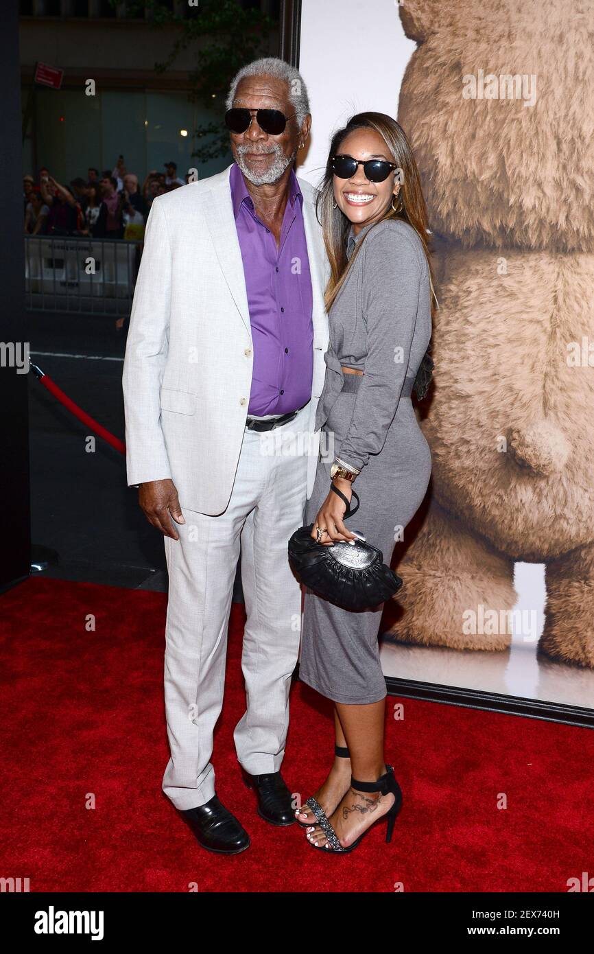 (L-R) Morgan Freeman and Alexis Freeman attend the "TED 2" World ...