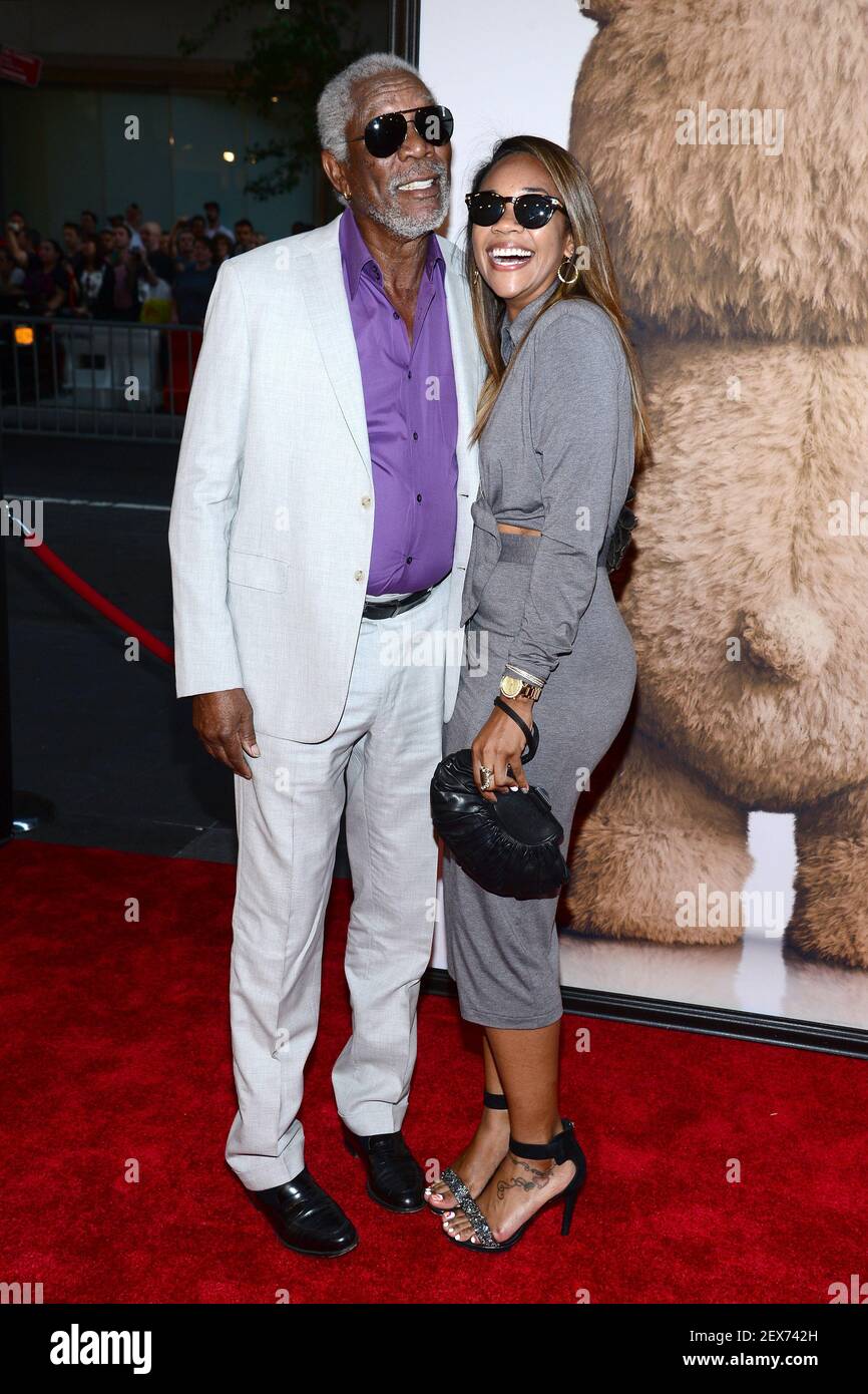(L-R) Morgan Freeman and Alexis Freeman attend the "TED 2" World ...