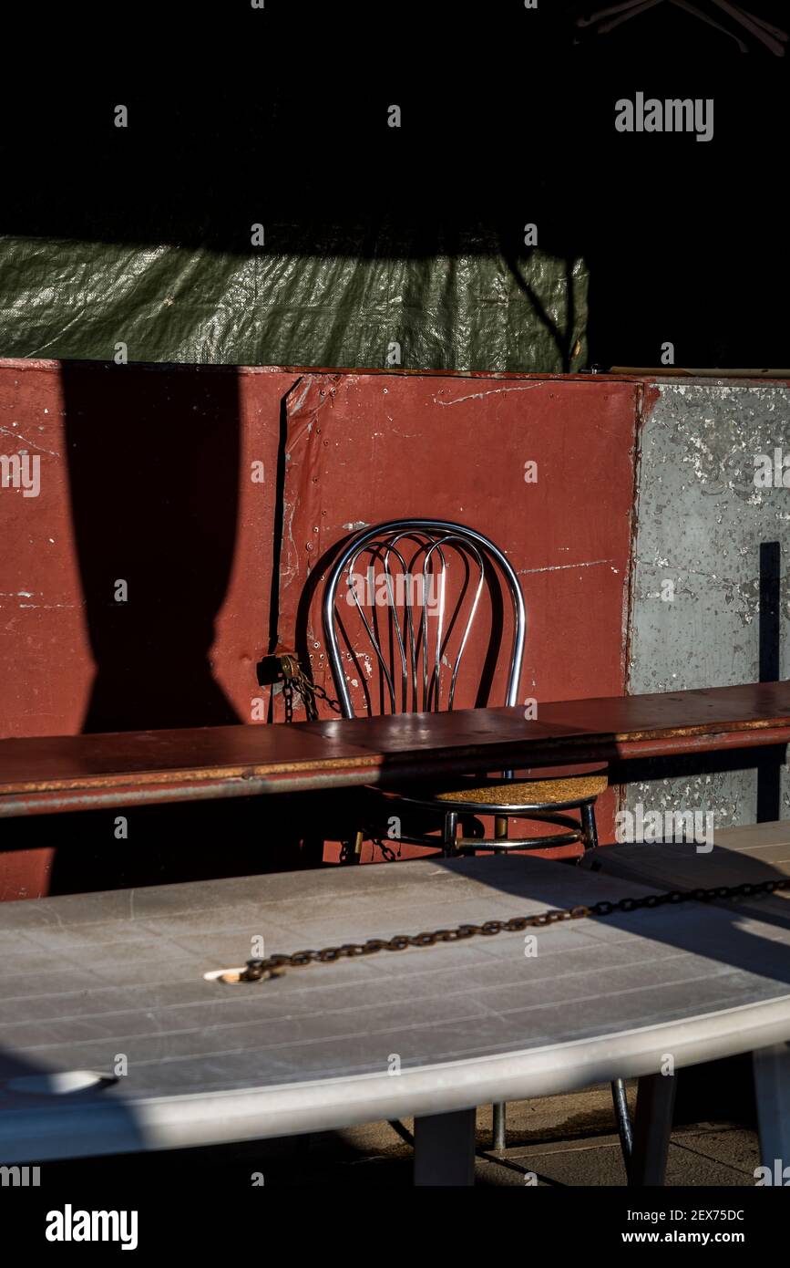 Chained tables hi-res stock photography and images - Alamy