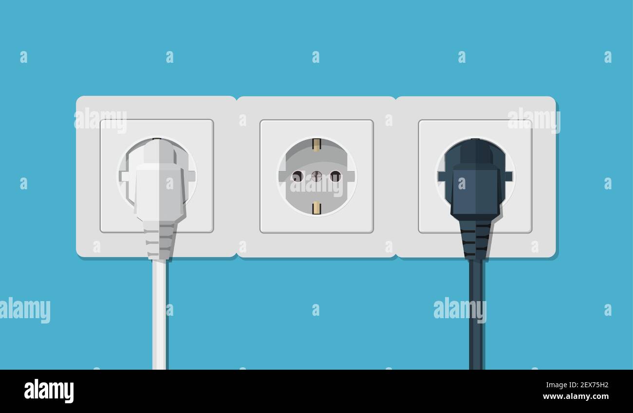 Electrical outlet and hand with plug Stock Vector Image & Art - Alamy