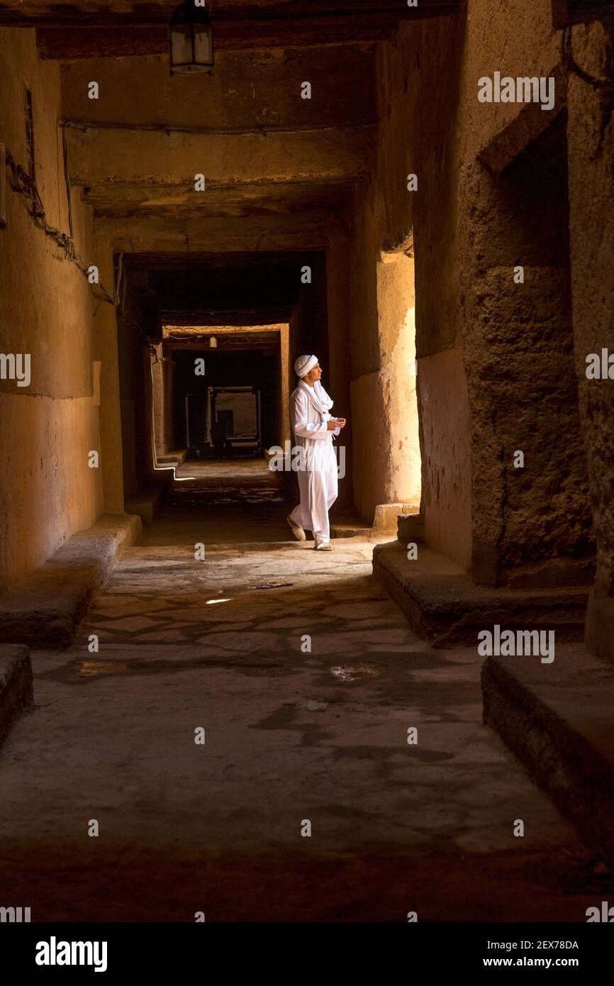 Morocco, Tinejdad, Todra Valley, Ksar El Khorbat, is a village of ...