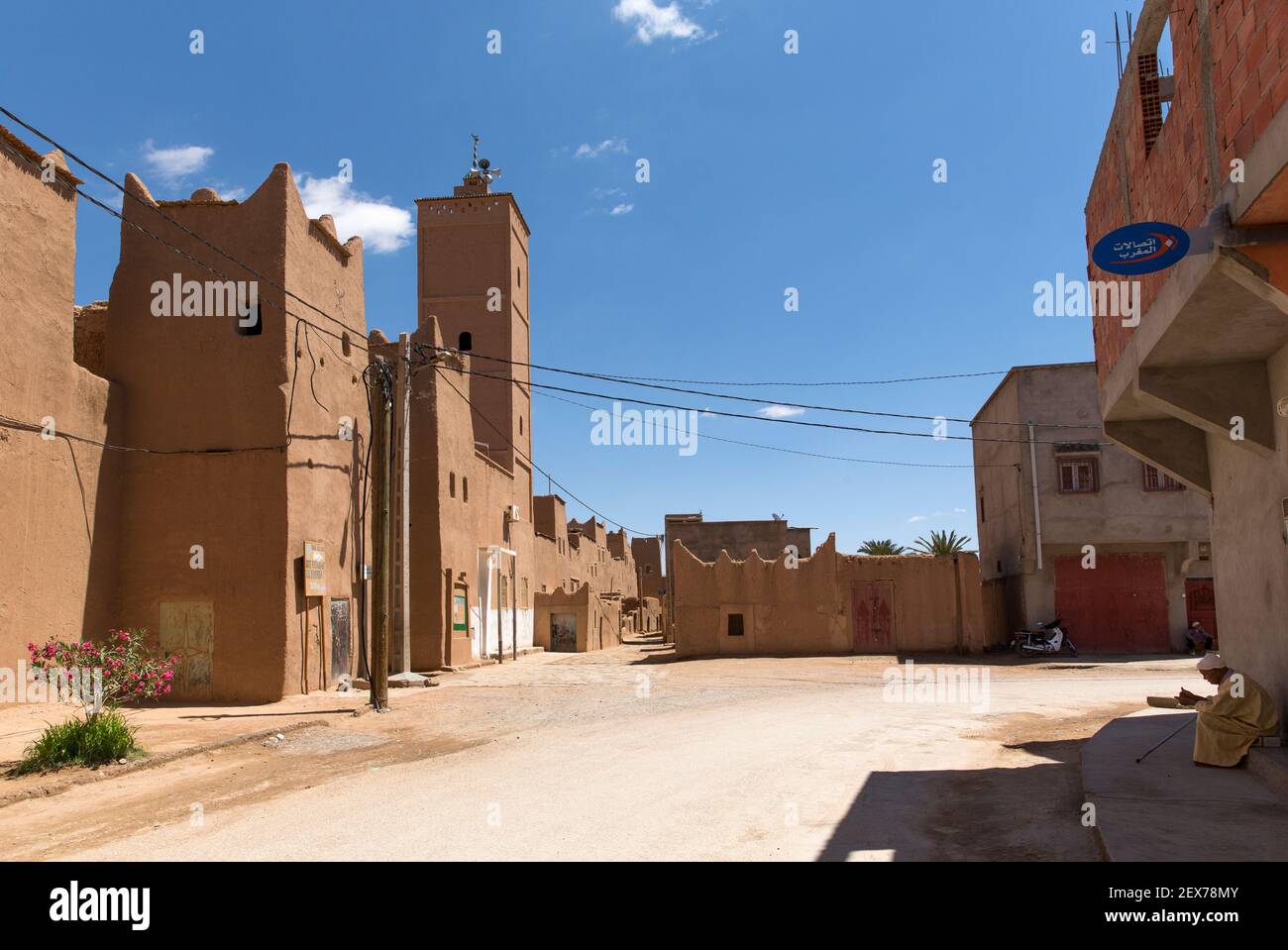 Morocco, Tinejdad, Todra Valley, Ksar El Khorbat, is a village of ...