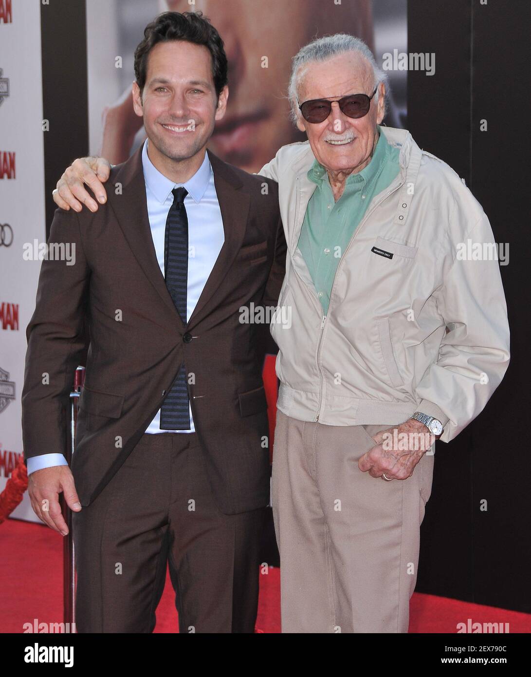 (L-R) Paul Rudd and Stan Lee arrives at Marvel's "Ant-Man" Los Angeles ...