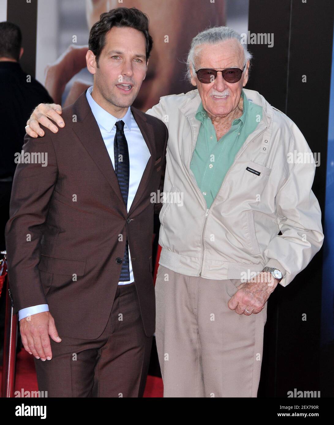 (L-R) Paul Rudd and Stan Lee arrives at Marvel's "Ant-Man" Los Angeles ...