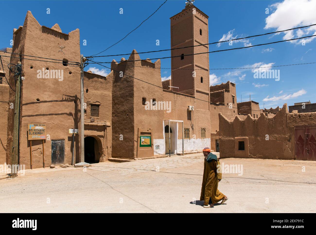 Morocco, Tinejdad, Todra Valley, Ksar El Khorbat, is a village of ...