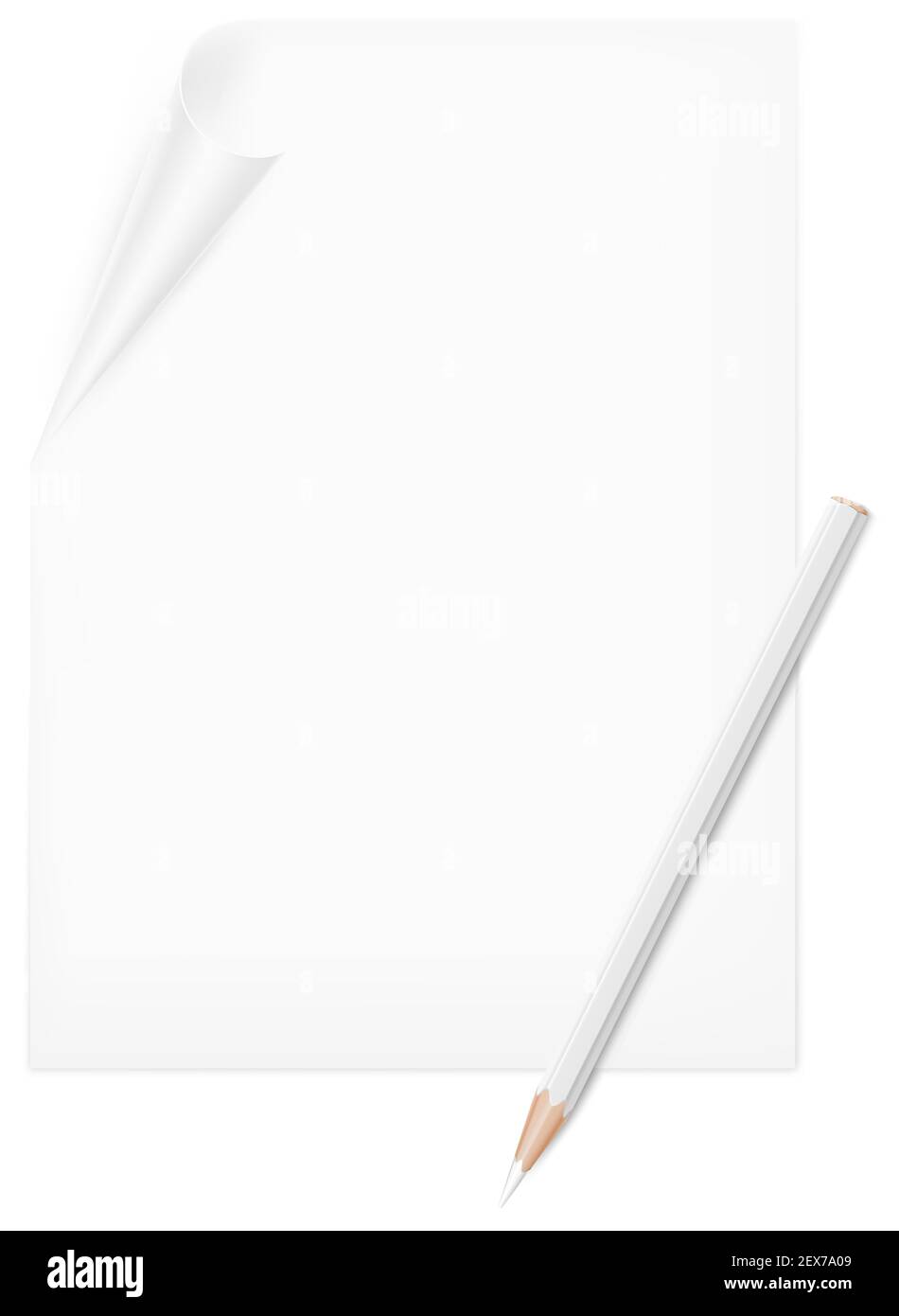 Pencil & paper Stock Photo - Alamy