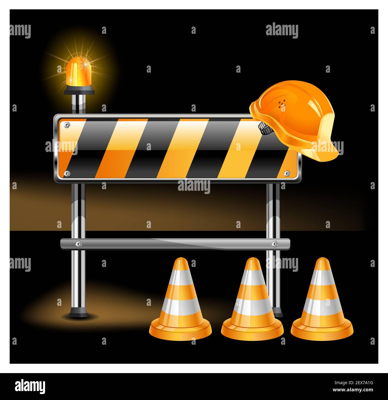 Stop sign in road Cut Out Stock Images & Pictures - Alamy