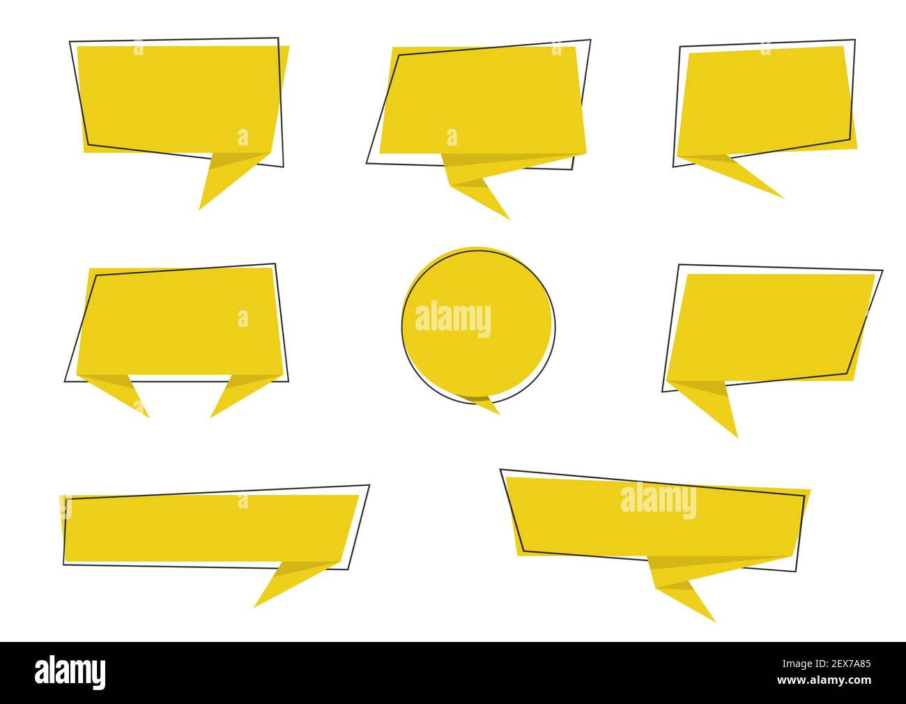 Yellow promo sticker set Stock Vector Image & Art - Alamy