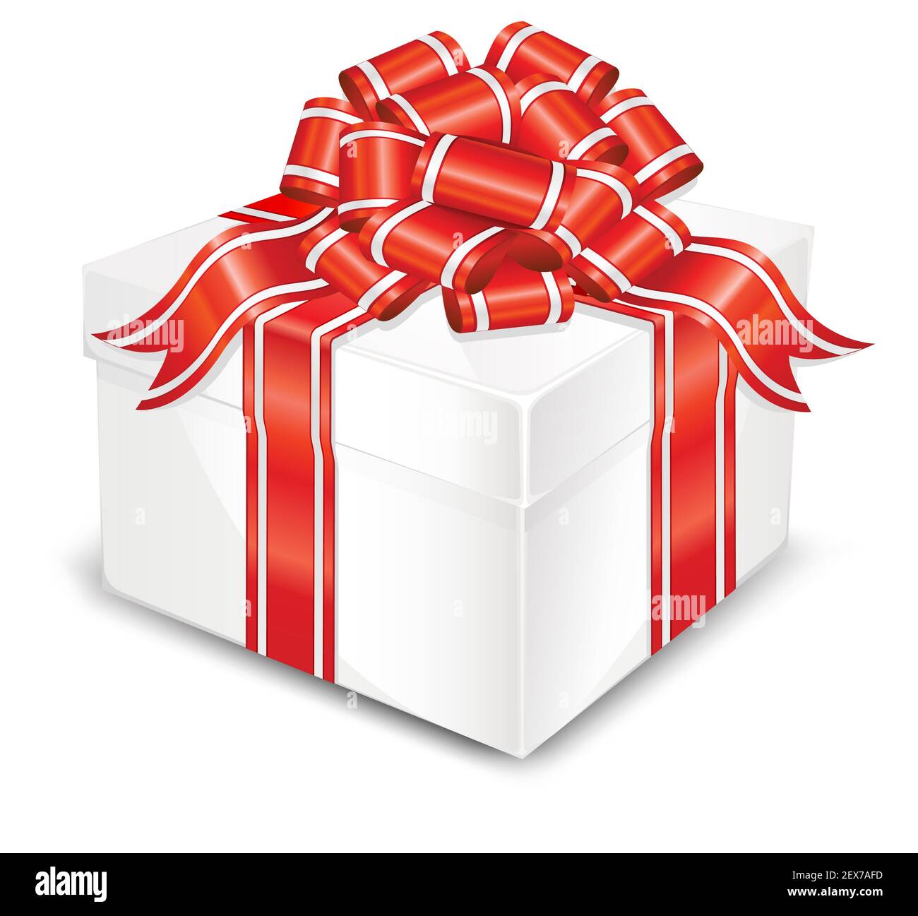 White box with red tape Stock Photo - Alamy