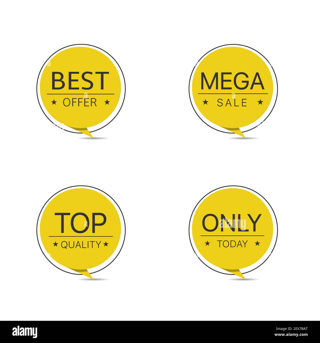 Yellow label icon set Stock Vector Image & Art - Alamy