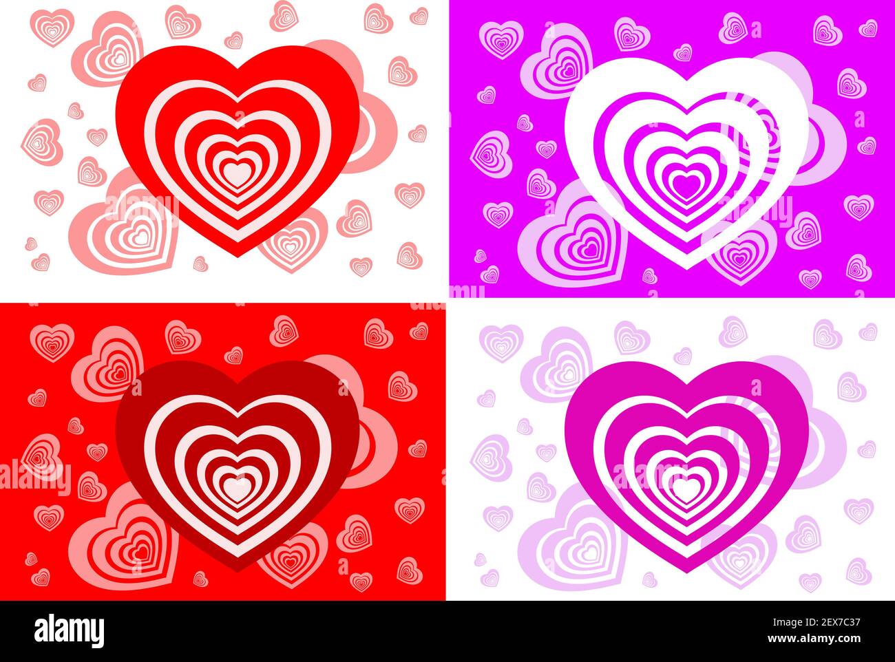 Pattern of card with heart Stock Photo - Alamy
