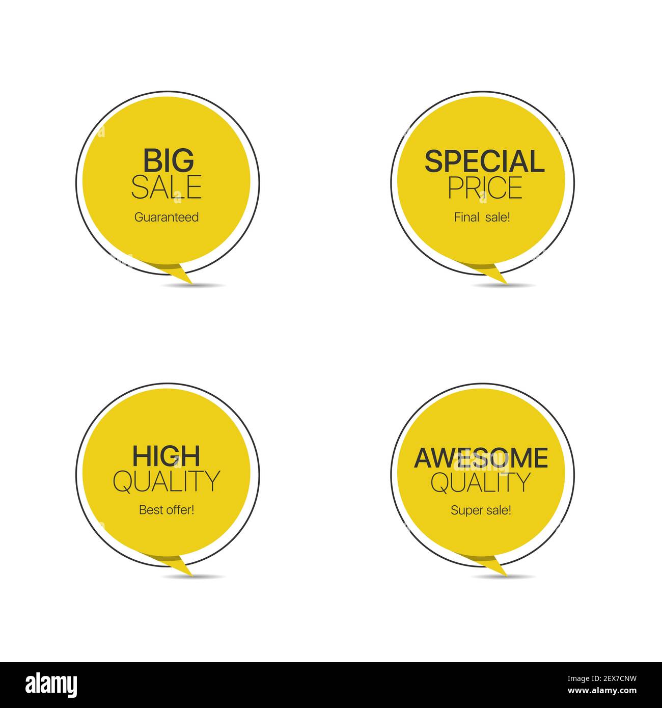 Yellow label icon set Stock Vector Image & Art - Alamy