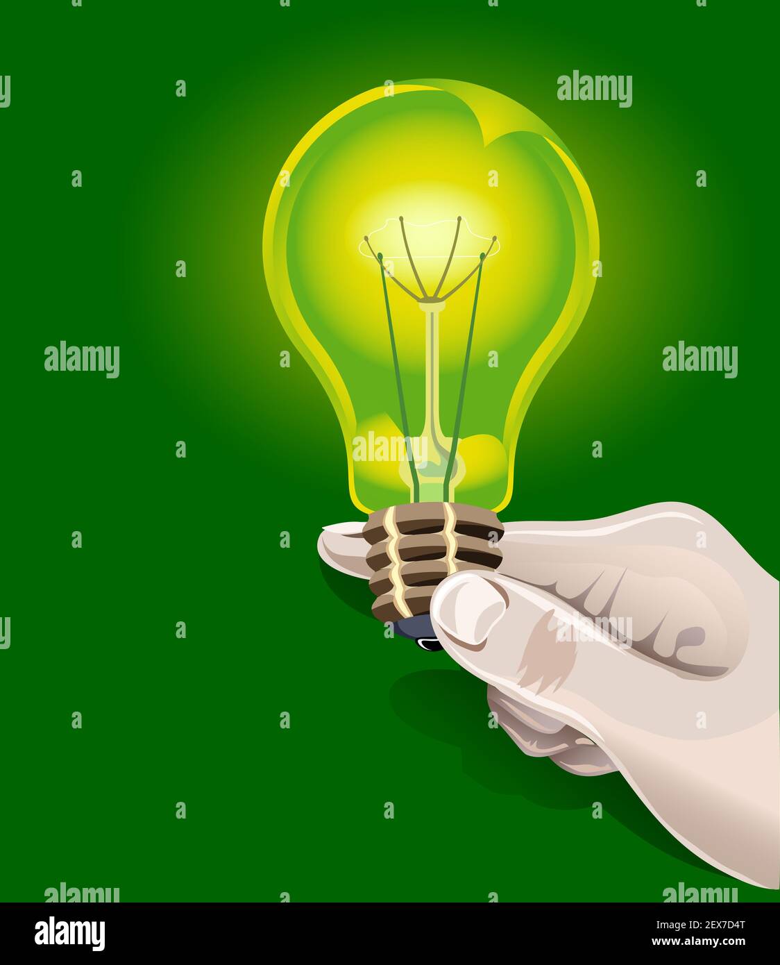 Electric bulb in hand Stock Photo - Alamy