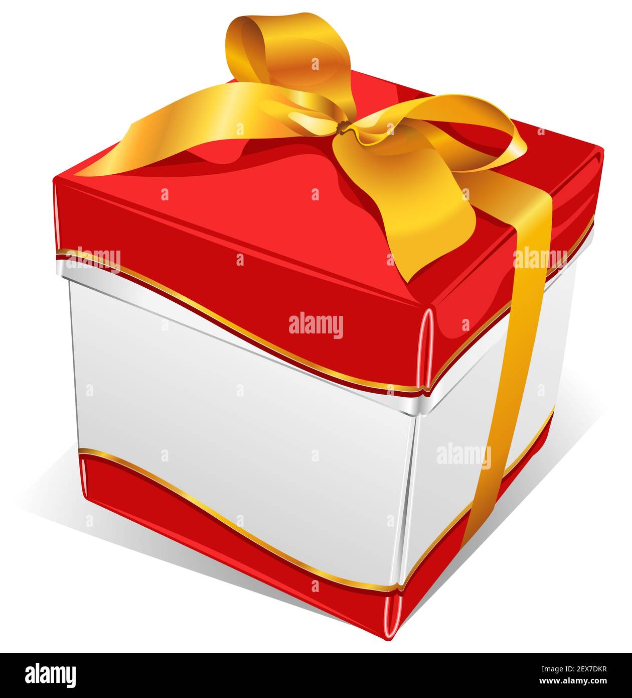 Gold box packaging ribbon hi-res stock photography and images - Alamy