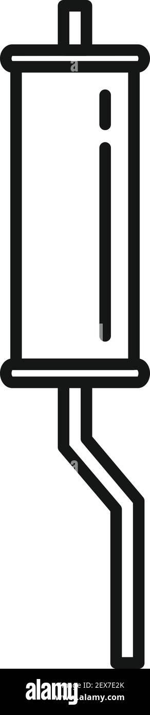 Car exhaust system icon, outline style Stock Vector Image & Art - Alamy