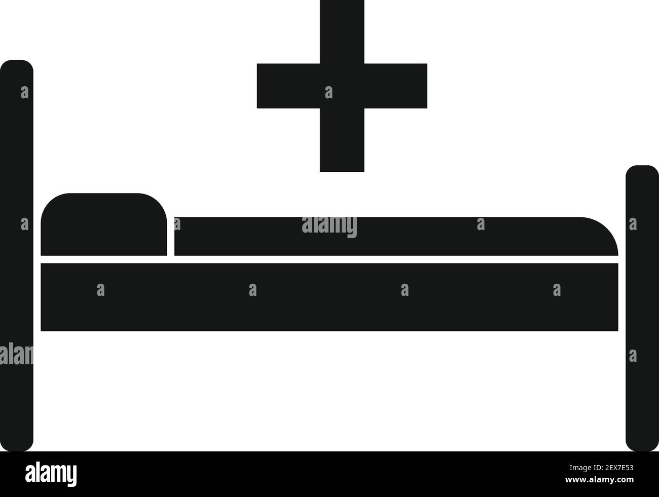 Blank hospital bed Stock Vector Images - Alamy