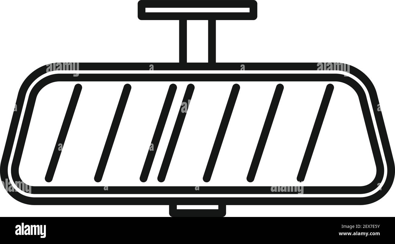 Car indoor mirror icon, outline style Stock Vector Image & Art - Alamy