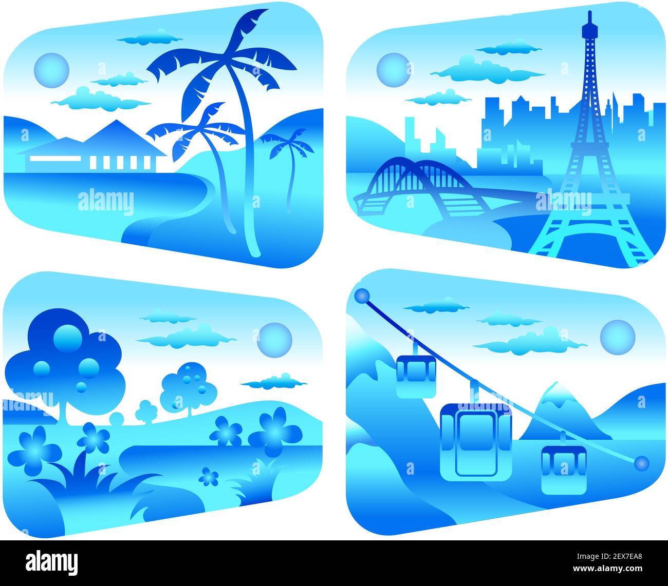 Travel in blue Stock Photo - Alamy