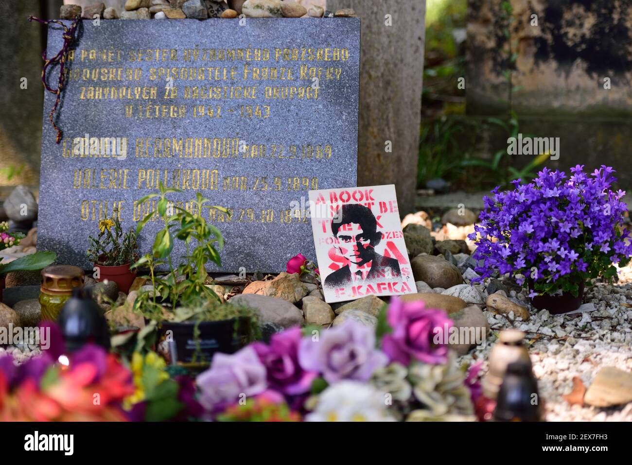 A memorial to the famed Czech author, Franz Kafka, pictured at his ...