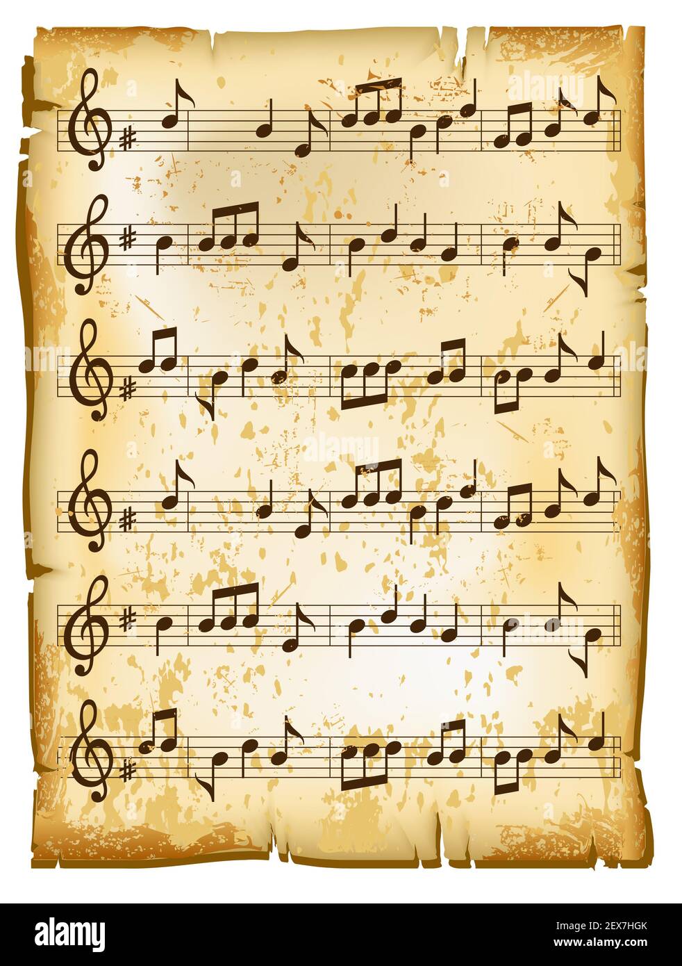 Old music sheet Stock Photo - Alamy