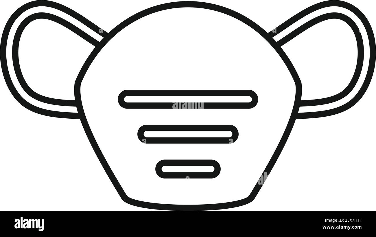 Medical mask icon, outline style Stock Vector Image & Art - Alamy