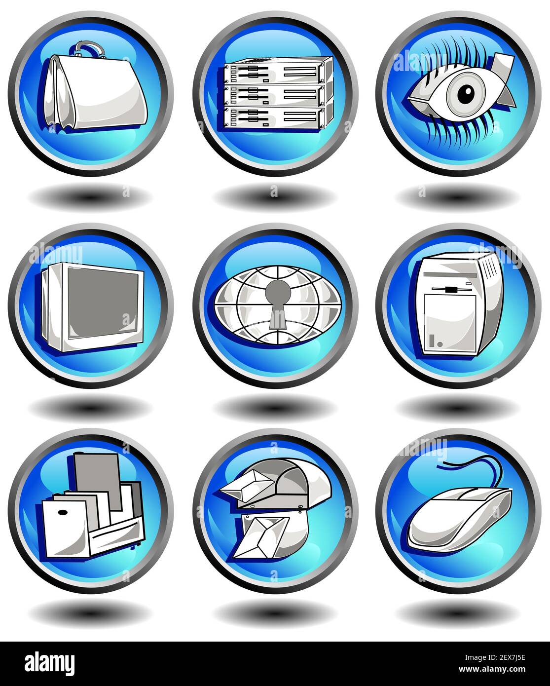 Blue mail box in Cut Out Stock Images & Pictures - Alamy