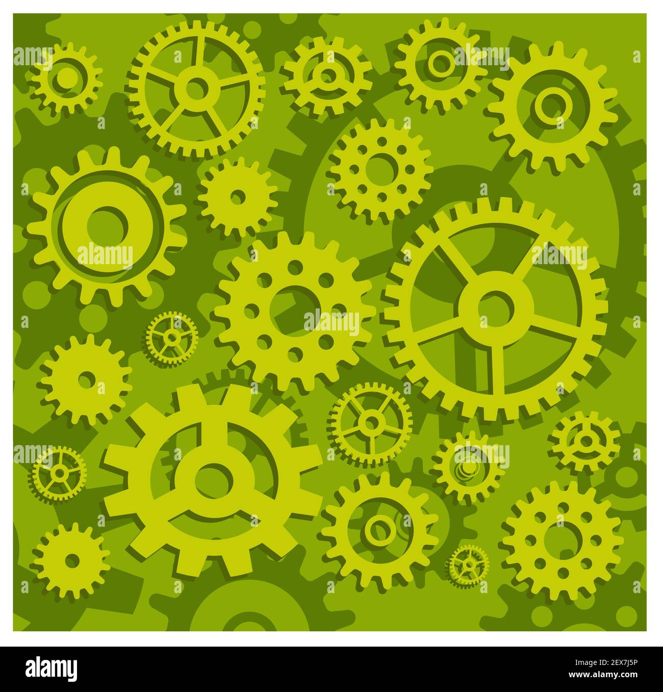 Green gear detail Cut Out Stock Images & Pictures - Alamy