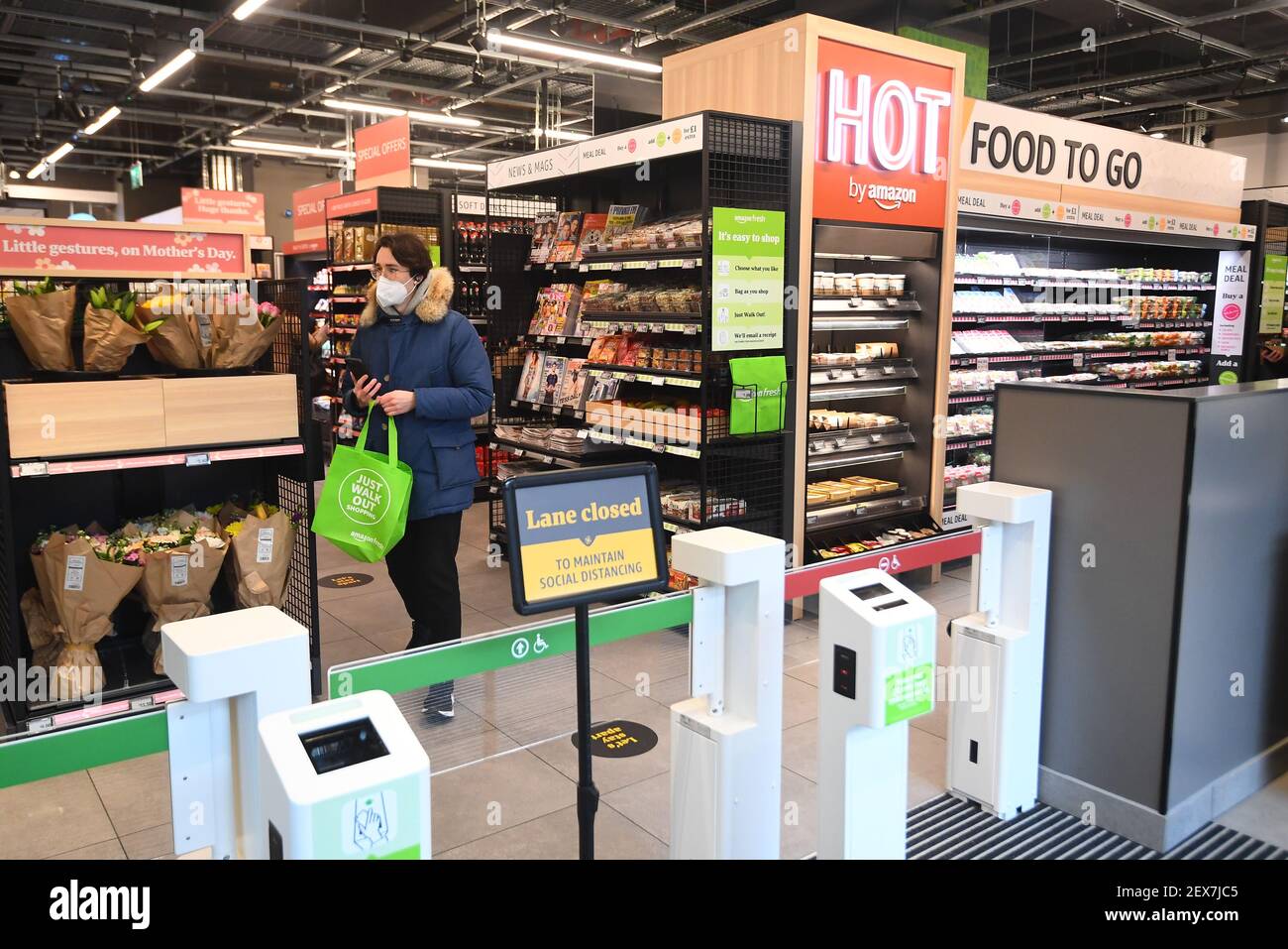 The Amazon Fresh grocery store in Ealing, west London, which is the ...