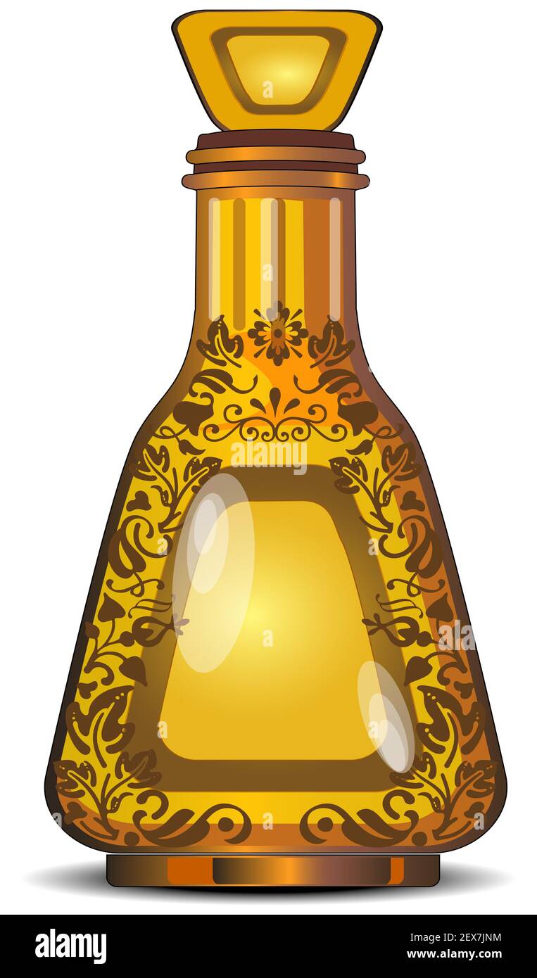 Bottle perfume illustration vector Cut Out Stock Images & Pictures - Alamy