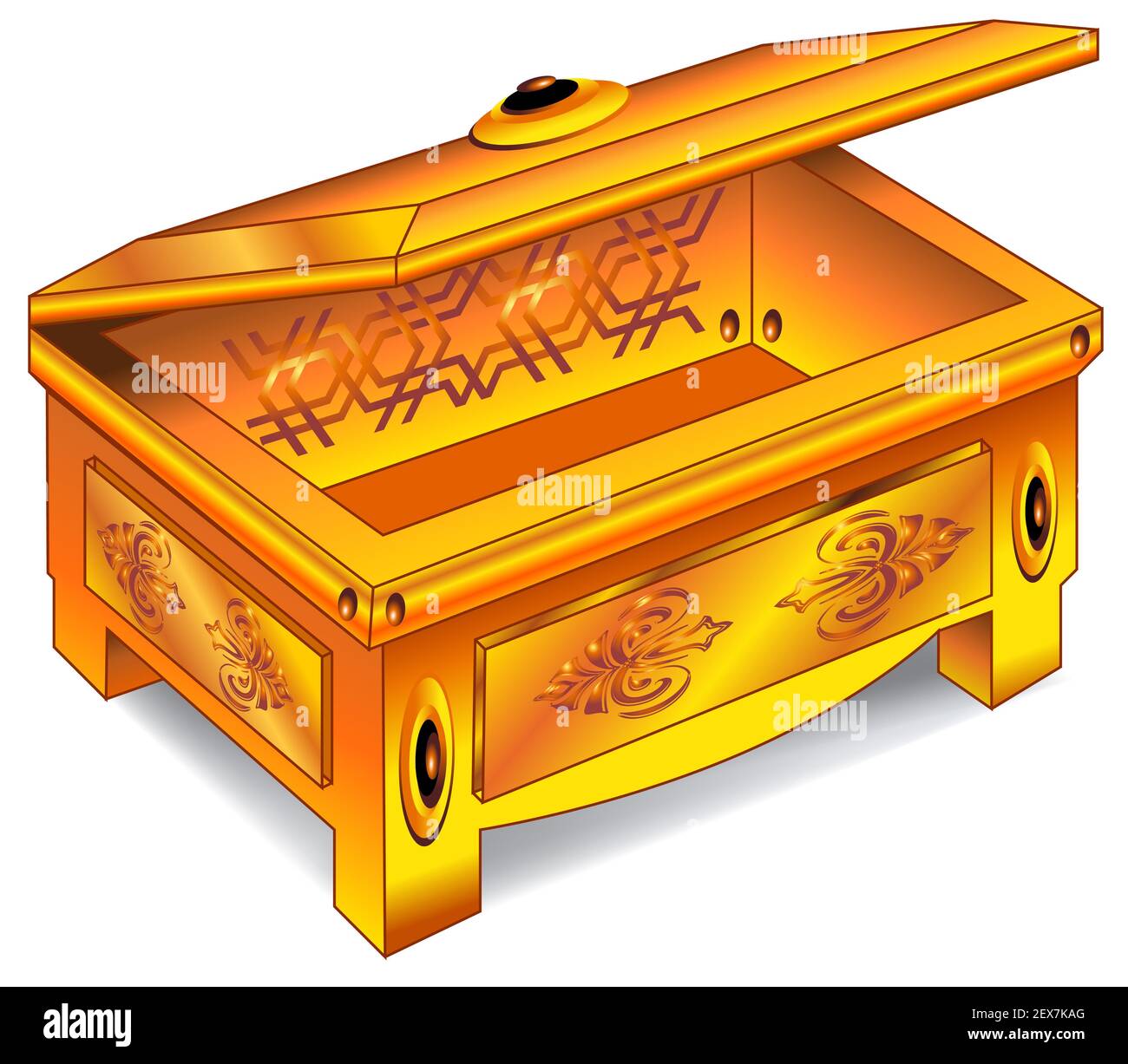 Gold antique chest Stock Photo - Alamy