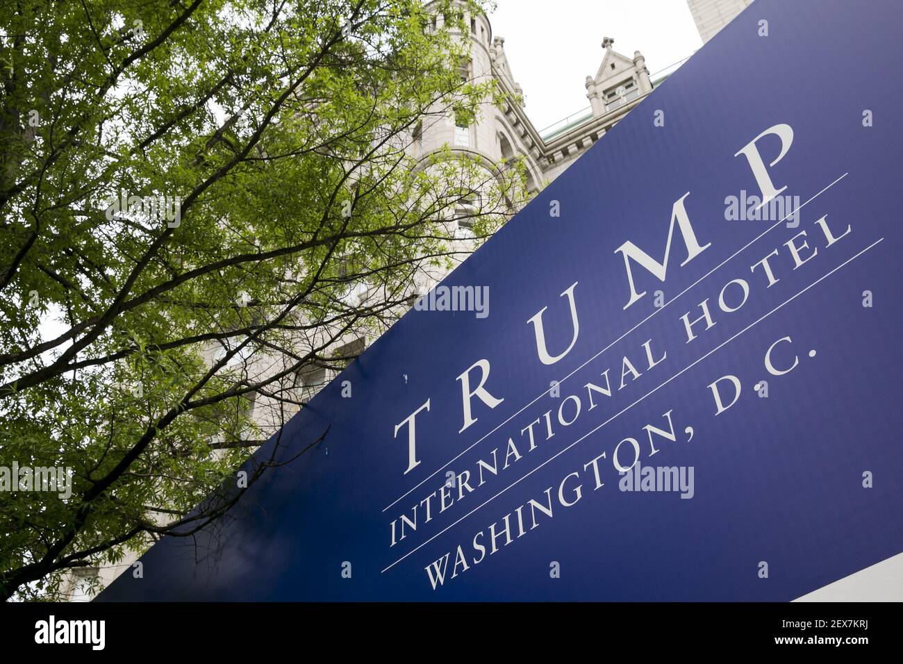 Donald Trump logo signs surrounding the Old Post Office Pavilion ...