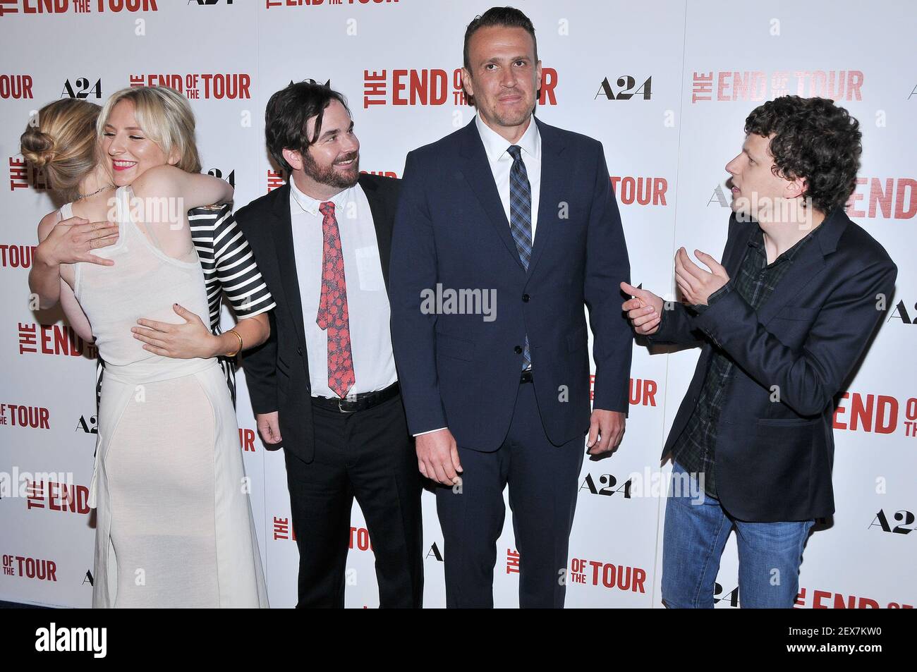 (L-R) Mamie Gummer, Mickey Sumner, Director James Ponsoldt, Jason Segel ...