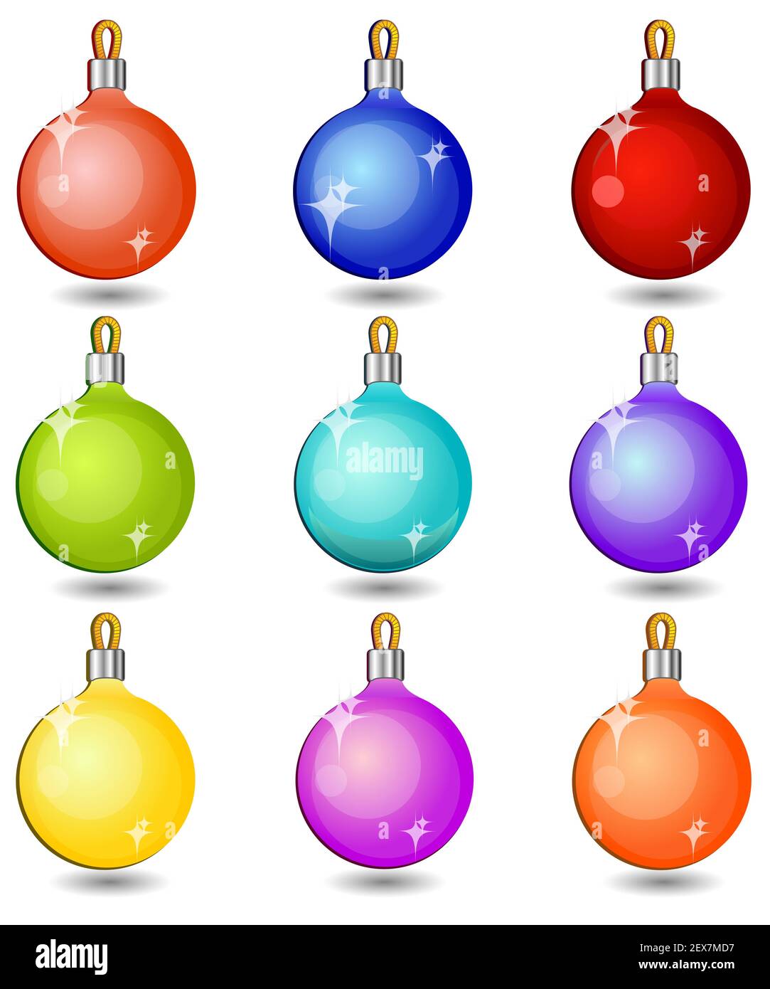 Green and white christmas baubles Cut Out Stock Images & Pictures - Alamy