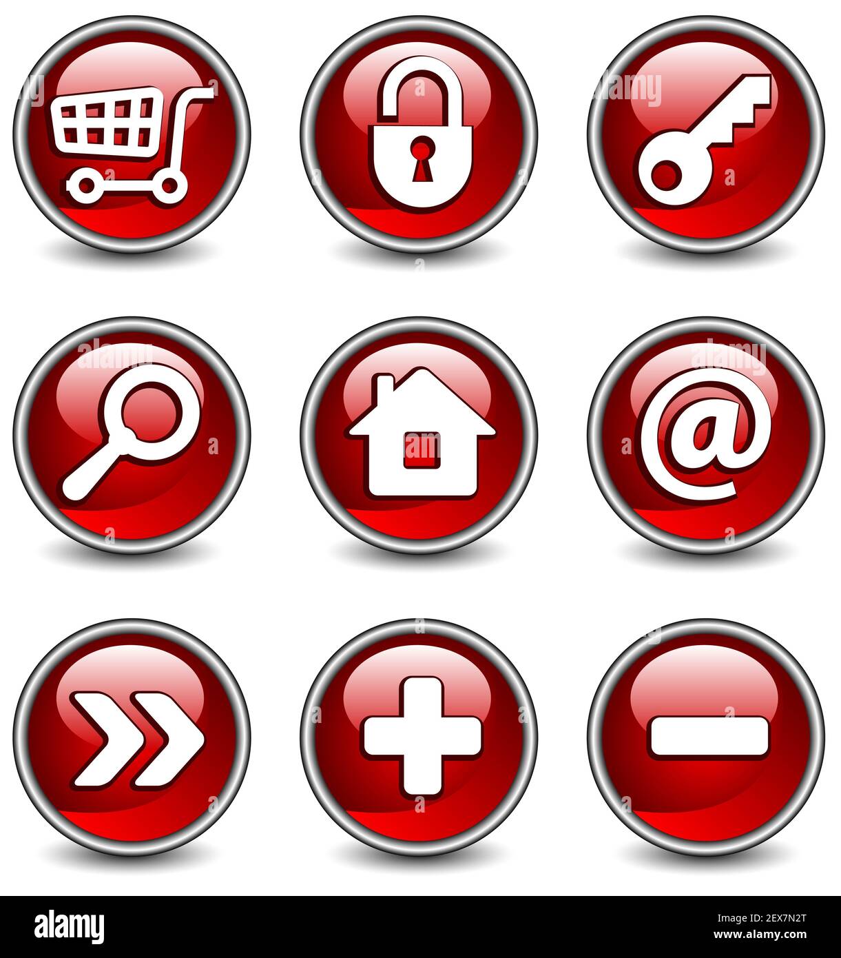 Red icons hi-res stock photography and images - Alamy