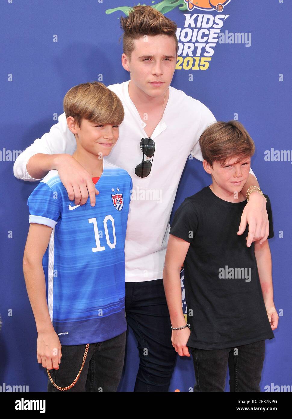 (L-R) Romeo James Beckham, Brooklyn Joseph Beckham and Cruz David ...