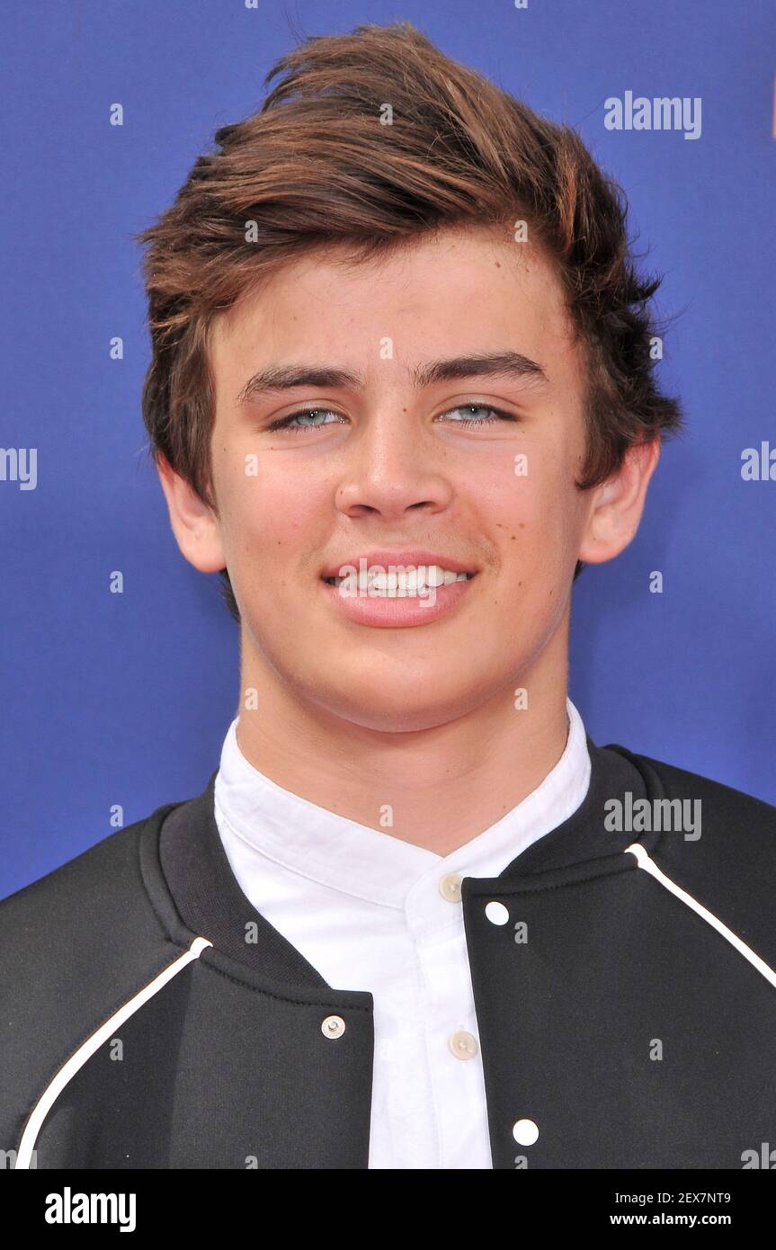 Hayes Grier arrives at the Nickelodeon's Kids' Choice Sports 2015 held ...