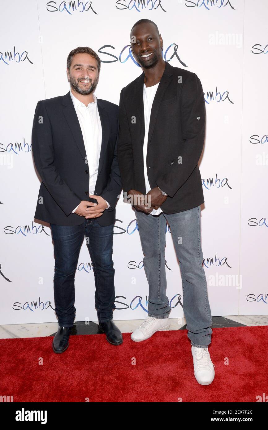 (L-R) Director Olivier Nakache and Omar Sy attend the New York Premiere ...