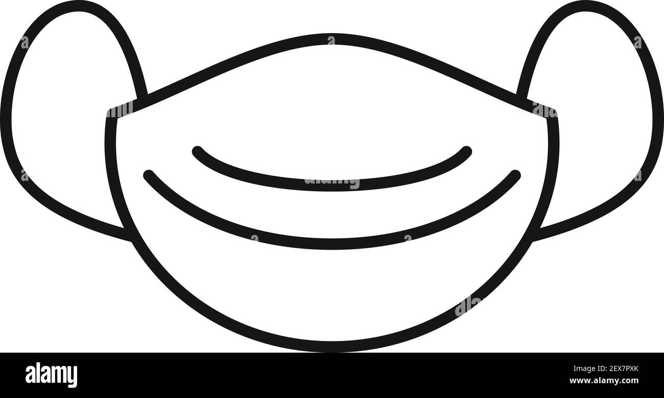 Influenza medical mask icon, outline style Stock Vector Image & Art - Alamy