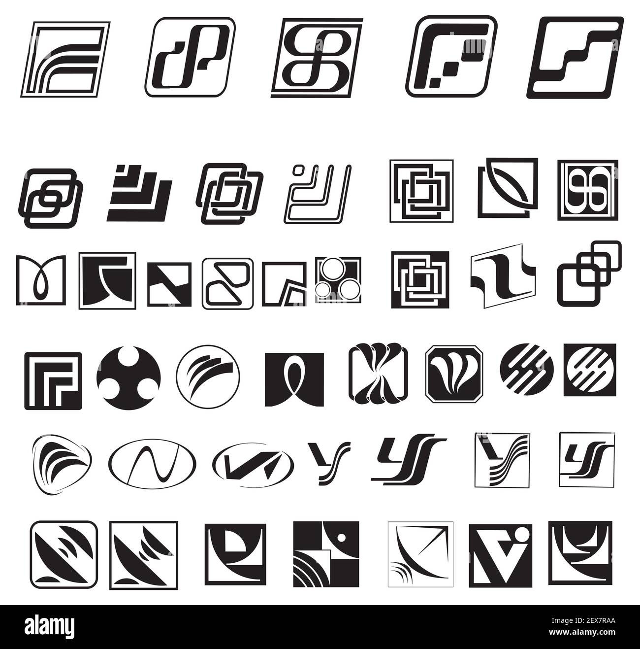 Set of abstract icons Stock Photo - Alamy