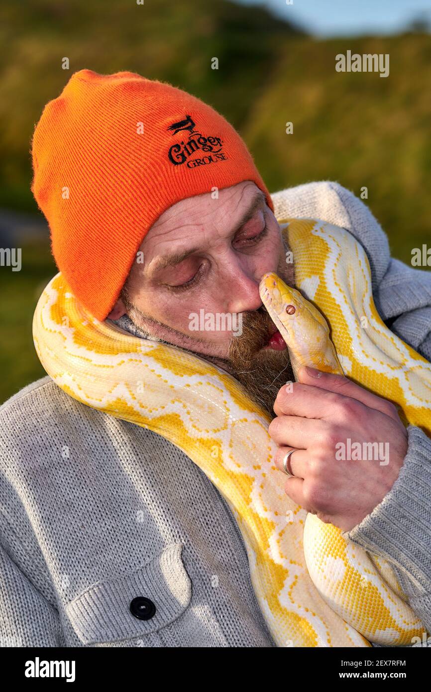 24 Februaryb 2021. Burghead, Moray, Scotland, UK. This is David David ...